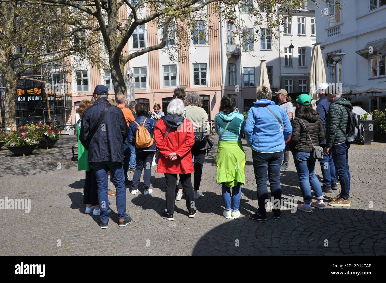Copenhagen /Denmark/11 May 2023/ Hop on Hop ofrf bus tourists in danish ...