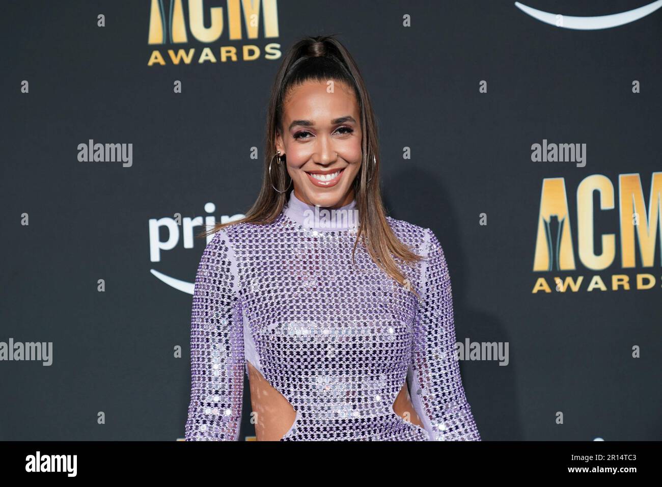 Simone Boyce arrives at the 58th annual Academy of Country Music Awards ...