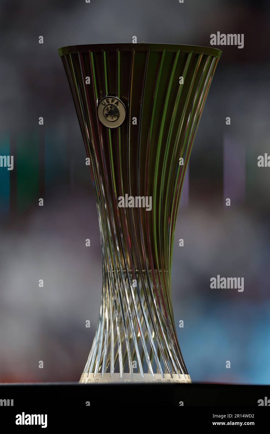 Uefa europa conference league trophy hi-res stock photography and ...