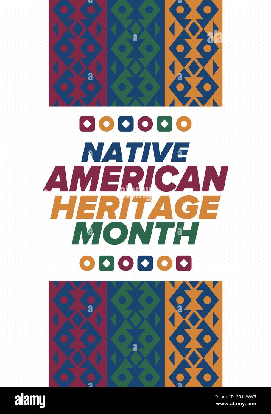 Native American Heritage Month in November. American Indian culture ...