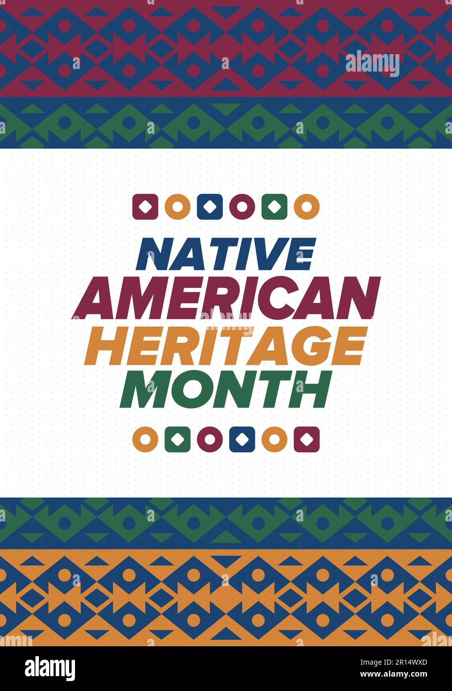 Native American Heritage Month in November. American Indian culture ...