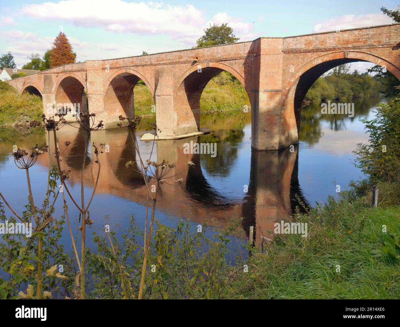 Bredwardine Bridge, the first brick bridge built over the River Wye, as ...
