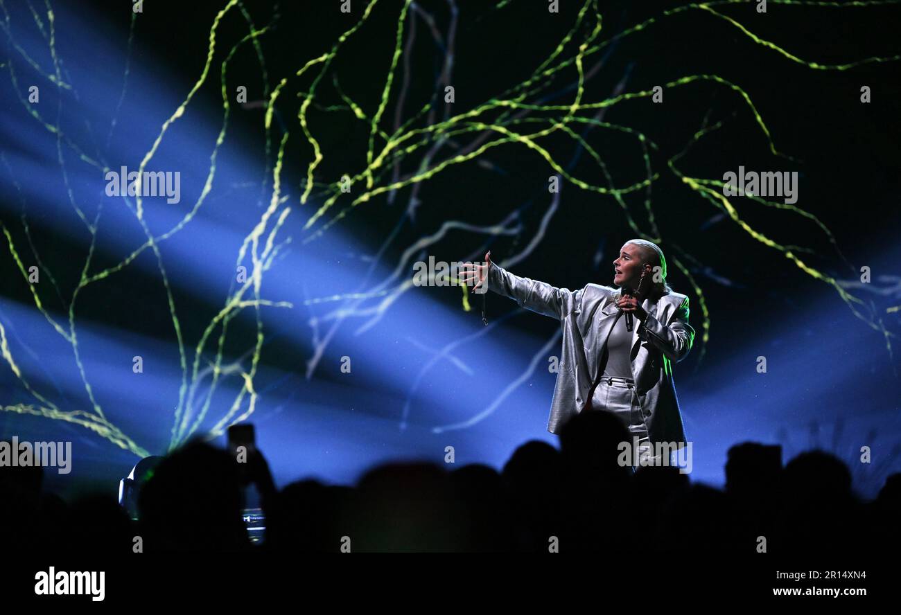 Liverpool, UK. 11th May, 2023. Diljá from Iceland sings "Power" during ...