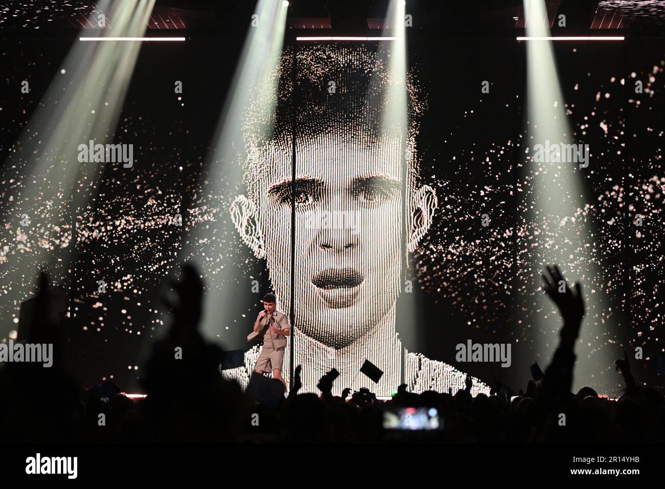 Liverpool, UK. 11th May, 2023. Victor Vernicos from Greece sings "What ...