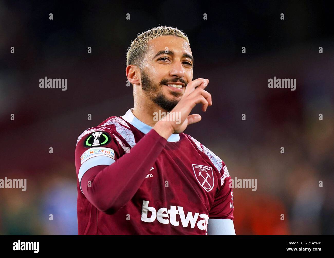 West Ham United's Said Benrahma celebrates scoring their side's first ...