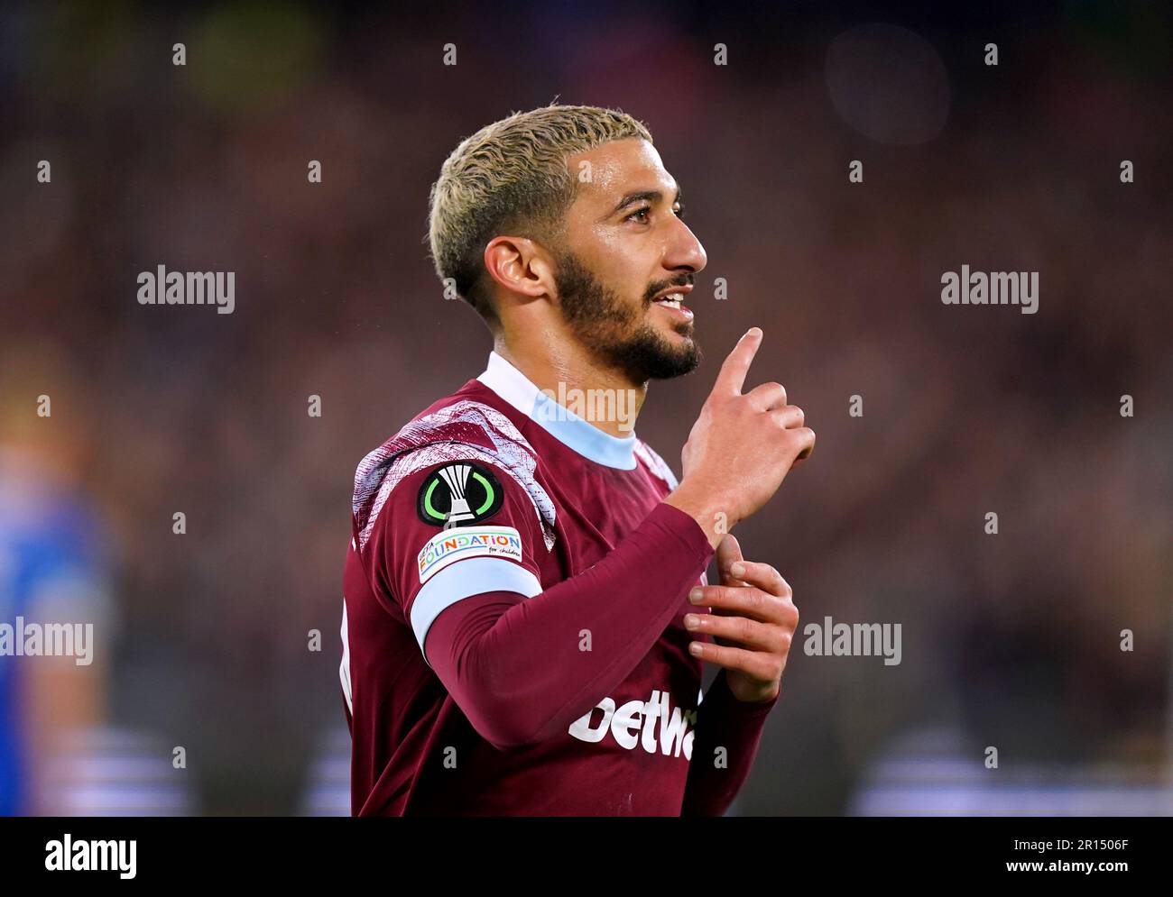 West Ham United's Said Benrahma celebrates scoring their side's first ...