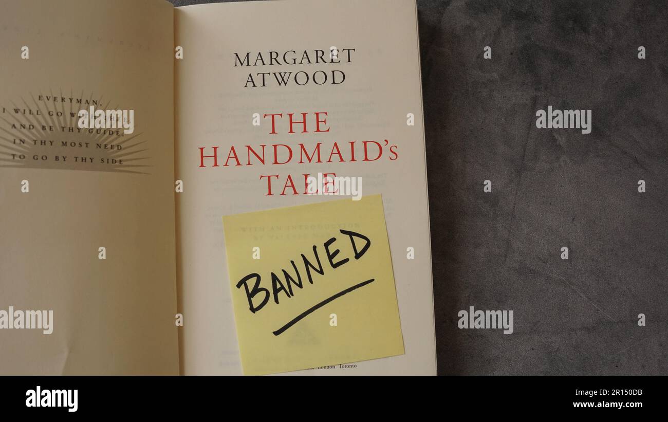 Title page inside a copy of The Handmaid's Tale by Margaret Atwood with ...