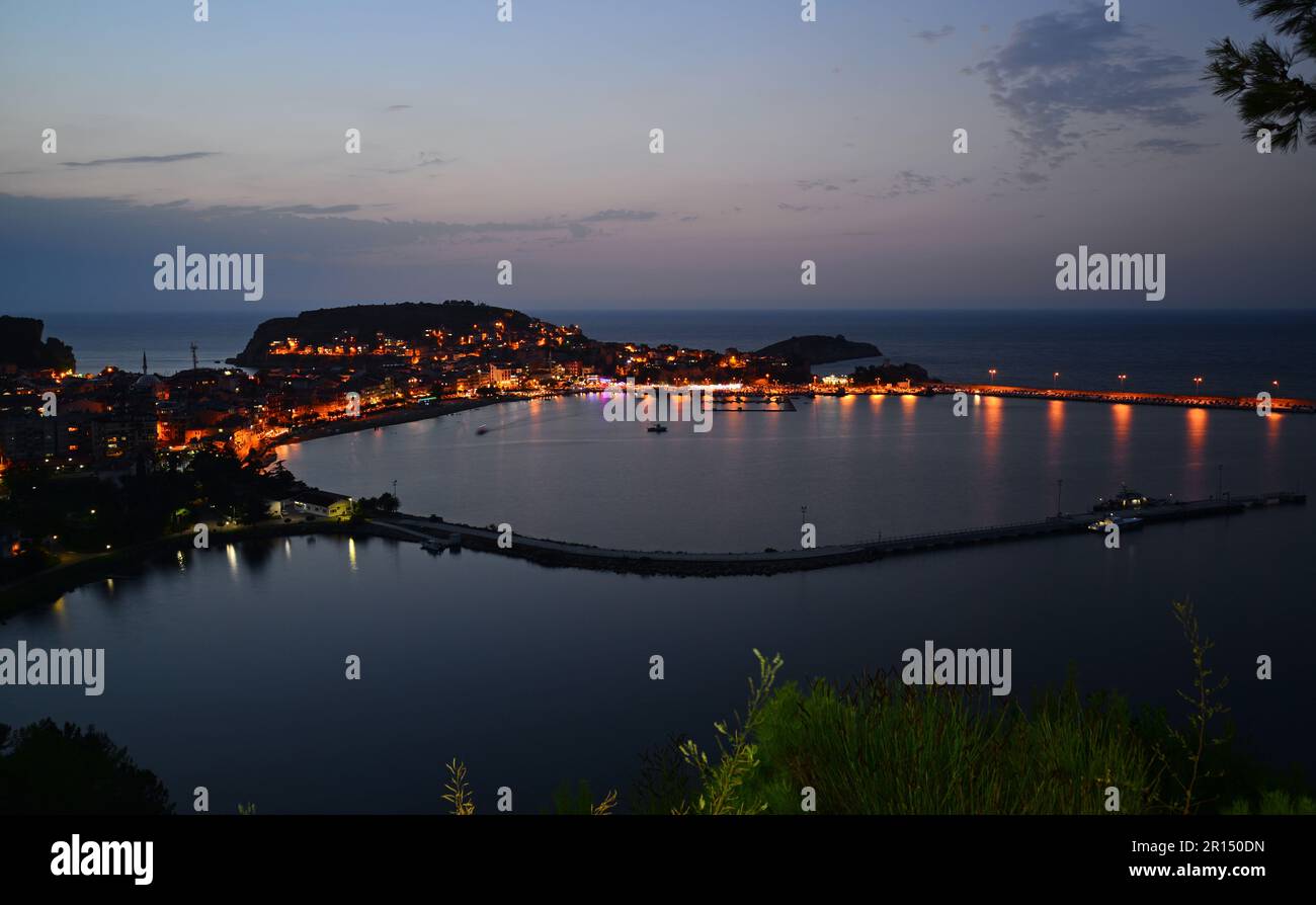 Night view in Amasra Stock Photo - Alamy