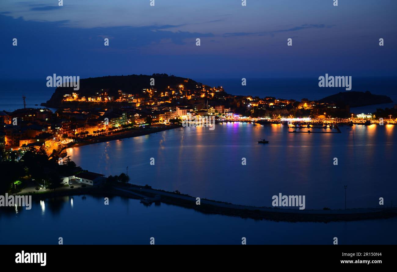 Night view in Amasra Stock Photo - Alamy