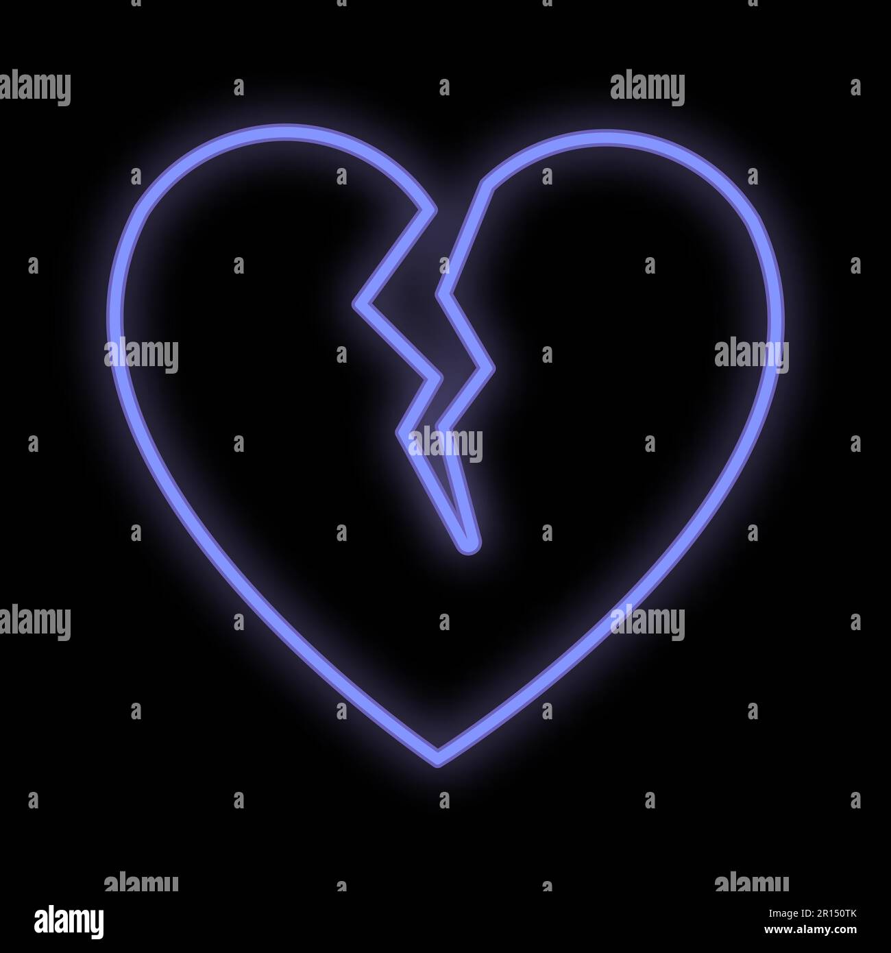 Bright luminous blue festive digital neon sign for a store or card ...