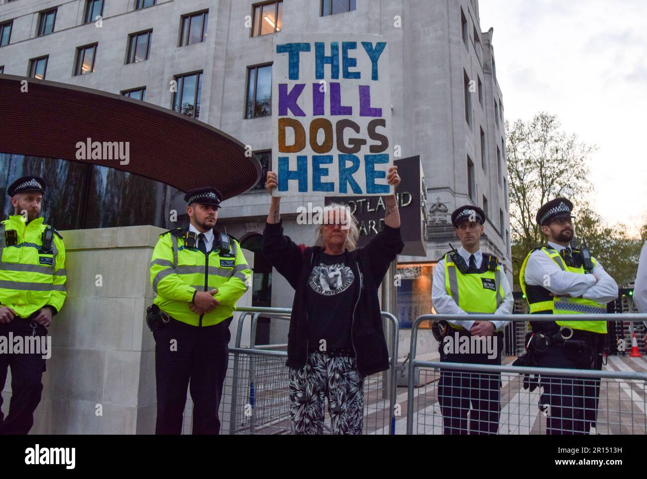 London, UK. 11th May 2023. Animal rights group Animal Rising staged a ...