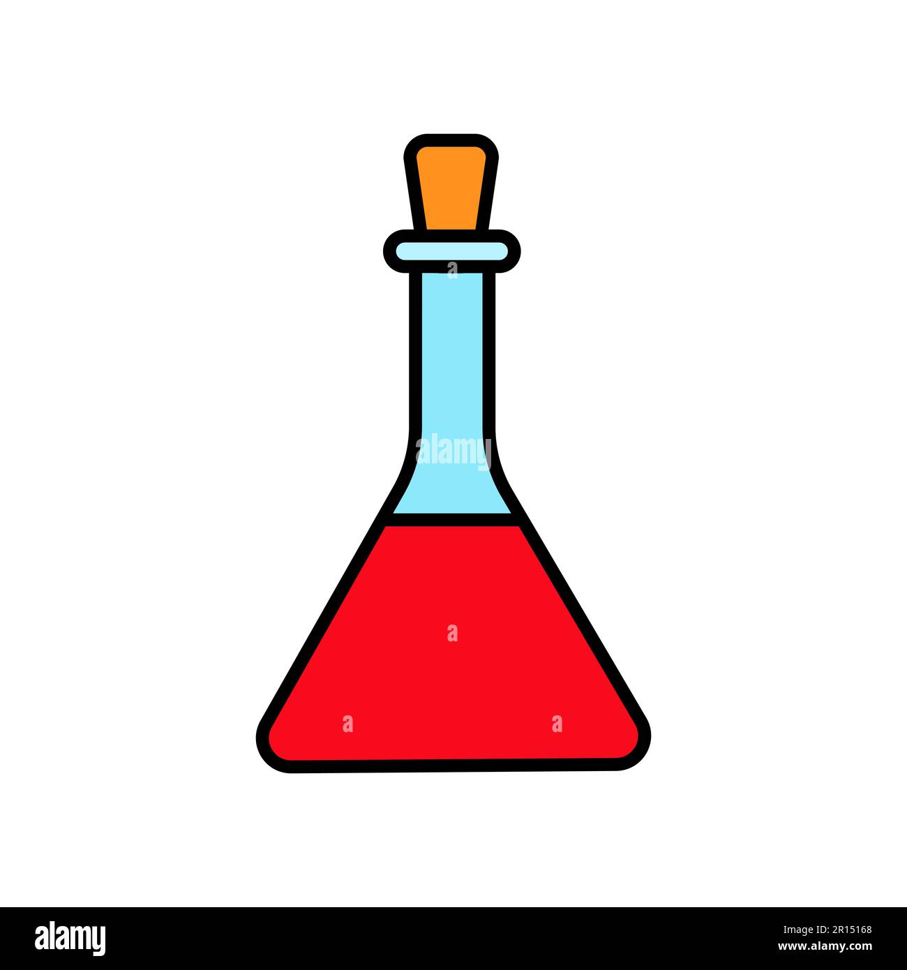 Triangular glass medical chemical flask for experiments, preparation of ...