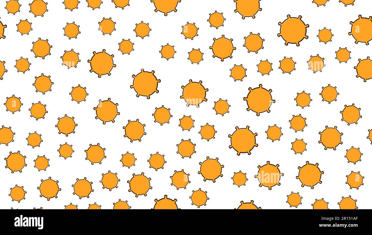 Endless seamless pattern of yellow dangerous infectious deadly ...