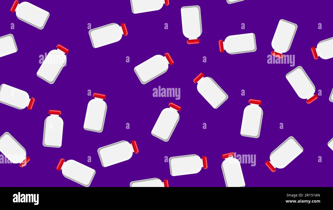 Seamless pattern texture of white plastic medical pharmacetic jars with ...