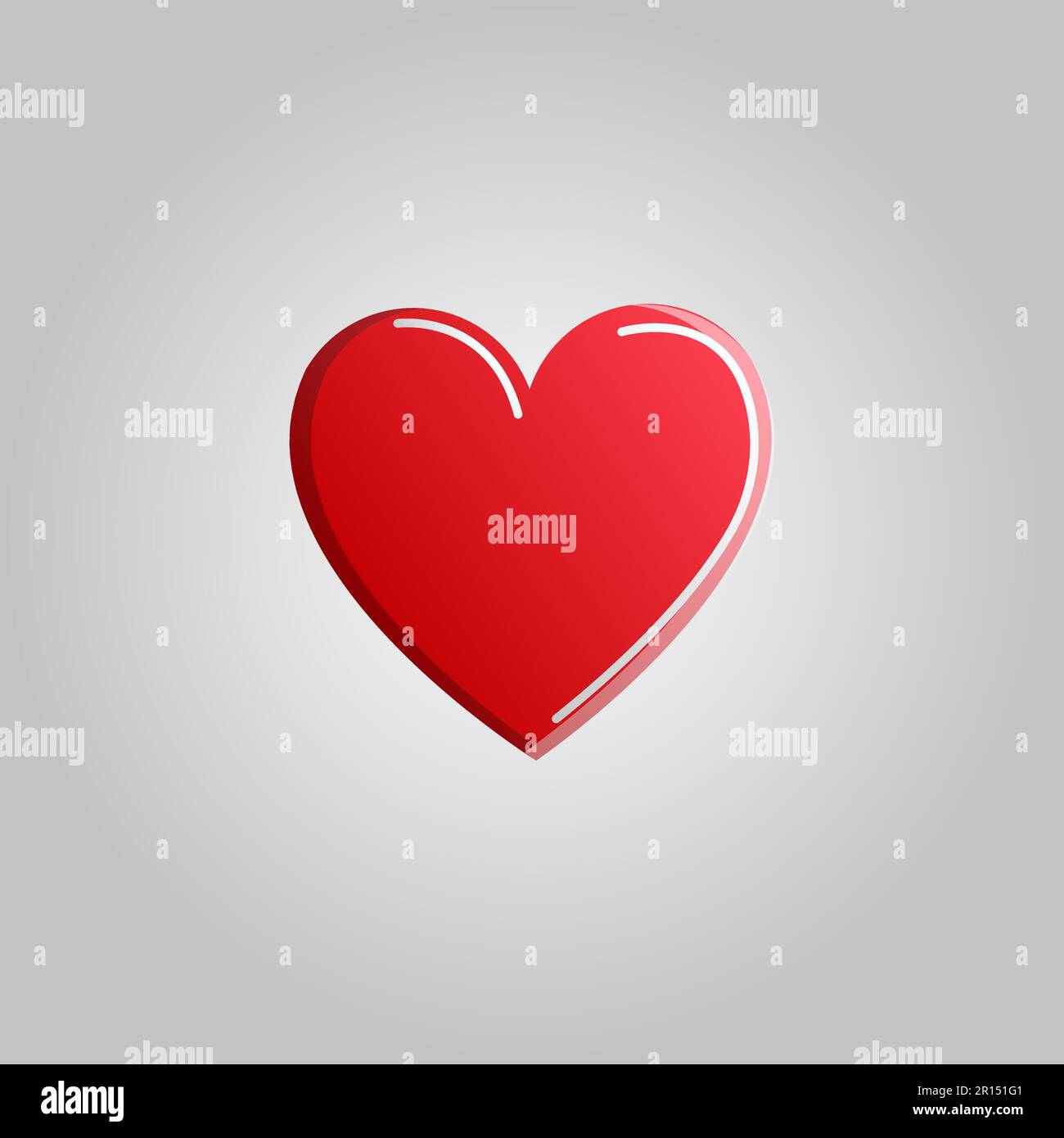 Beautiful red medical healing heart on a white background Stock Vector ...