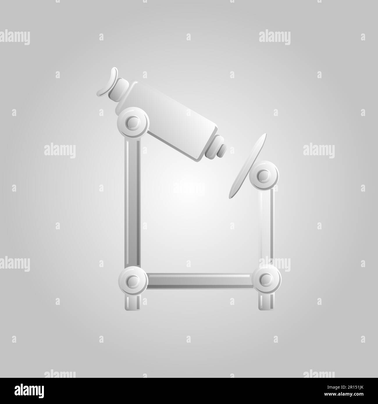 Beautiful medical icon of a digital optical microscope for scientific ...