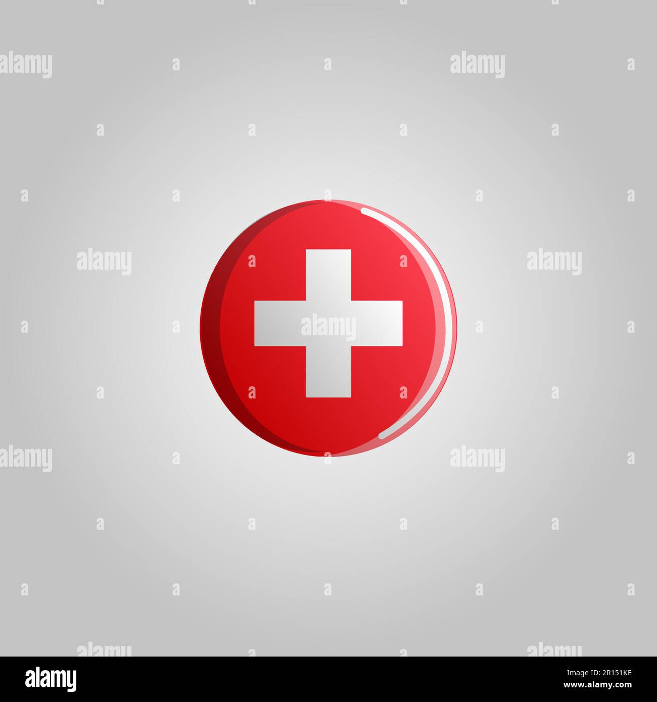 Beautiful red medical icon emblem of medicine and first aid with a ...