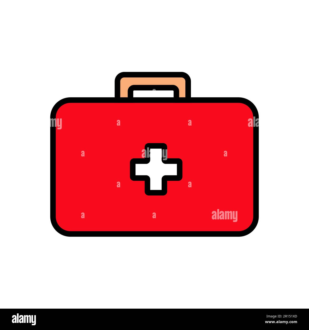 Medical rectangular first-aid kit with medicines, briefcase for first ...