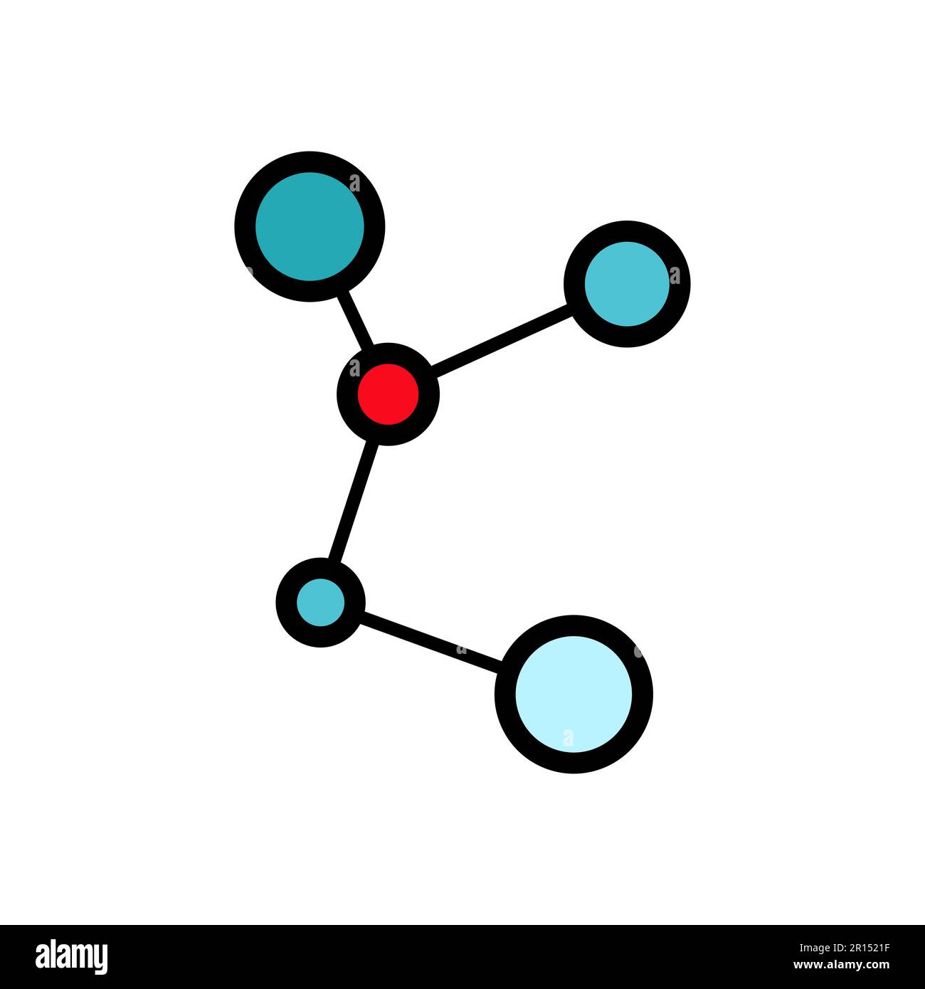 A simple abstract scientific chemical diagram of the structure of a ... A simple abstract scientific chemical diagram of the structure of a ...