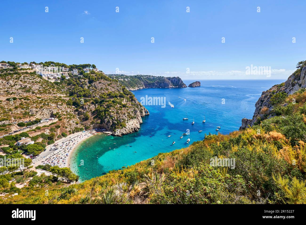 Aerial view cala granadella beach hi-res stock photography and images ...
