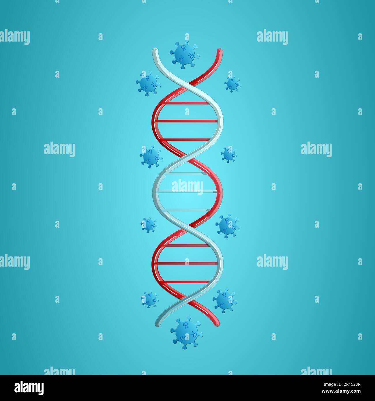 Laboratory medical scientific dna molecule and coronavirus infection ...