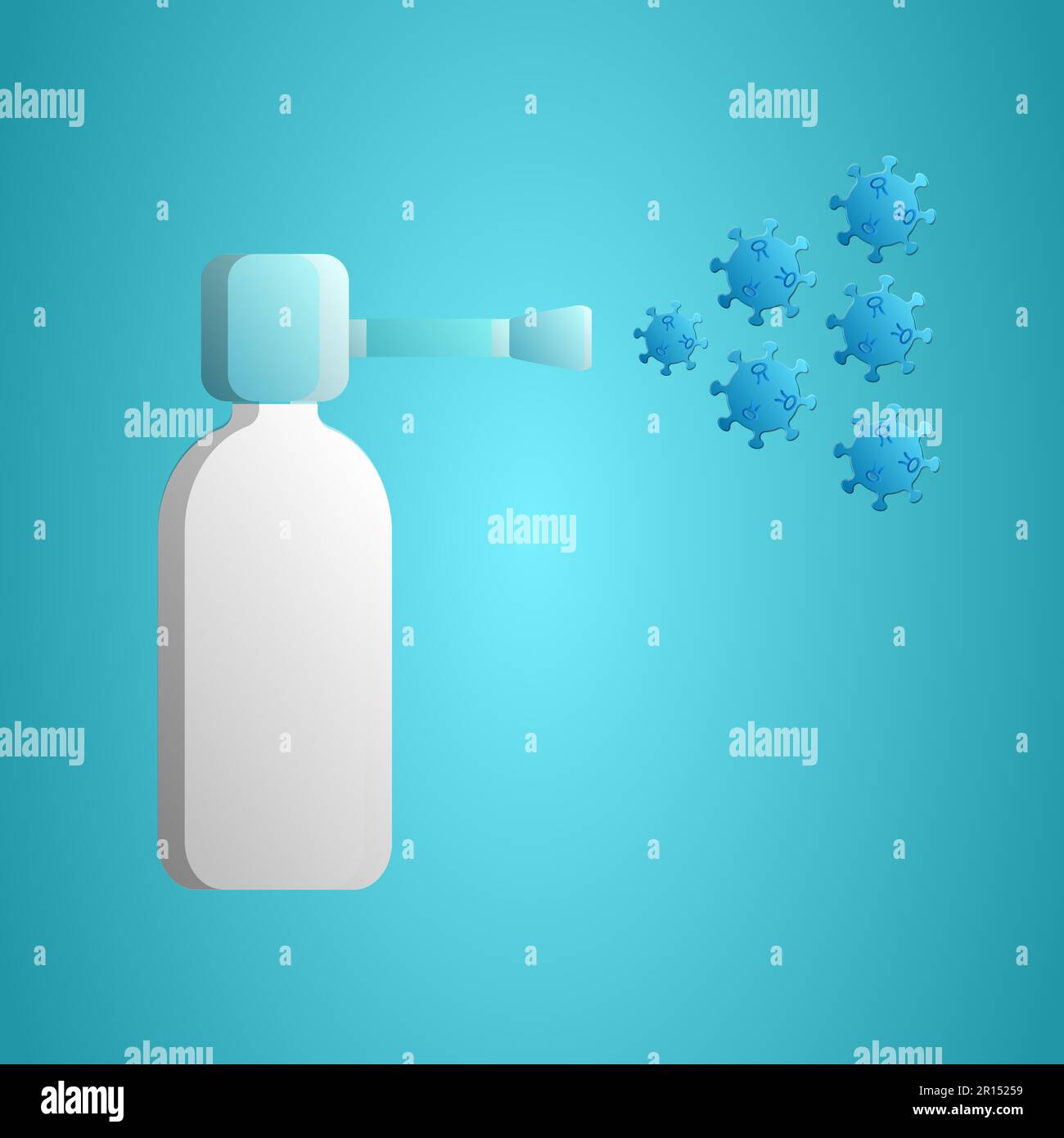 Medical drops spray for throat and nose with medication for illness ...