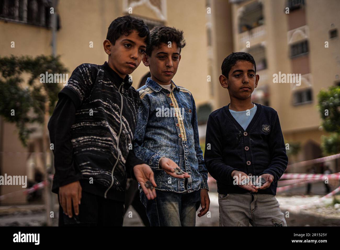 May 11, 2023, Gaza City, The Gaza Strip, Palestine: Palestinians sit ...