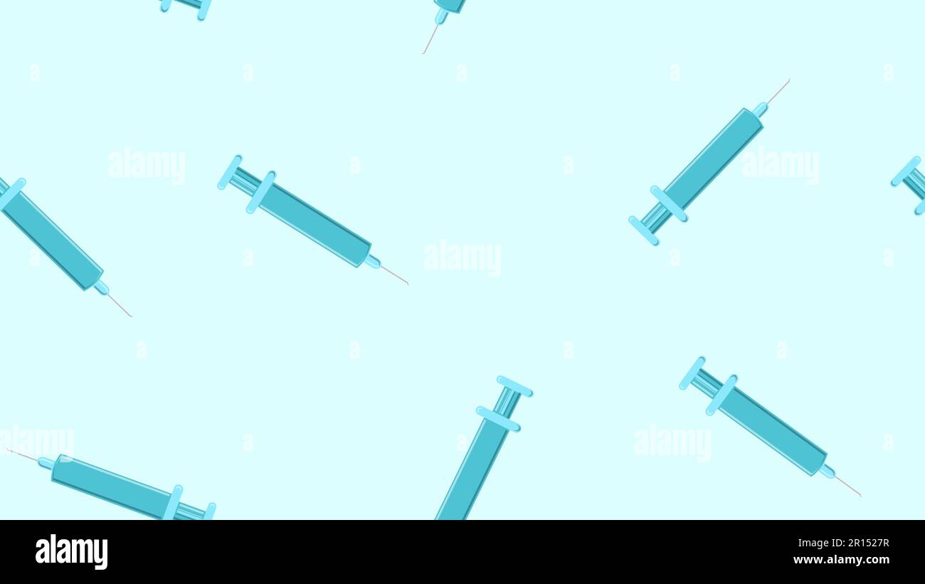 Seamless pattern texture of blue disposable sharp medical pharmacetic ...
