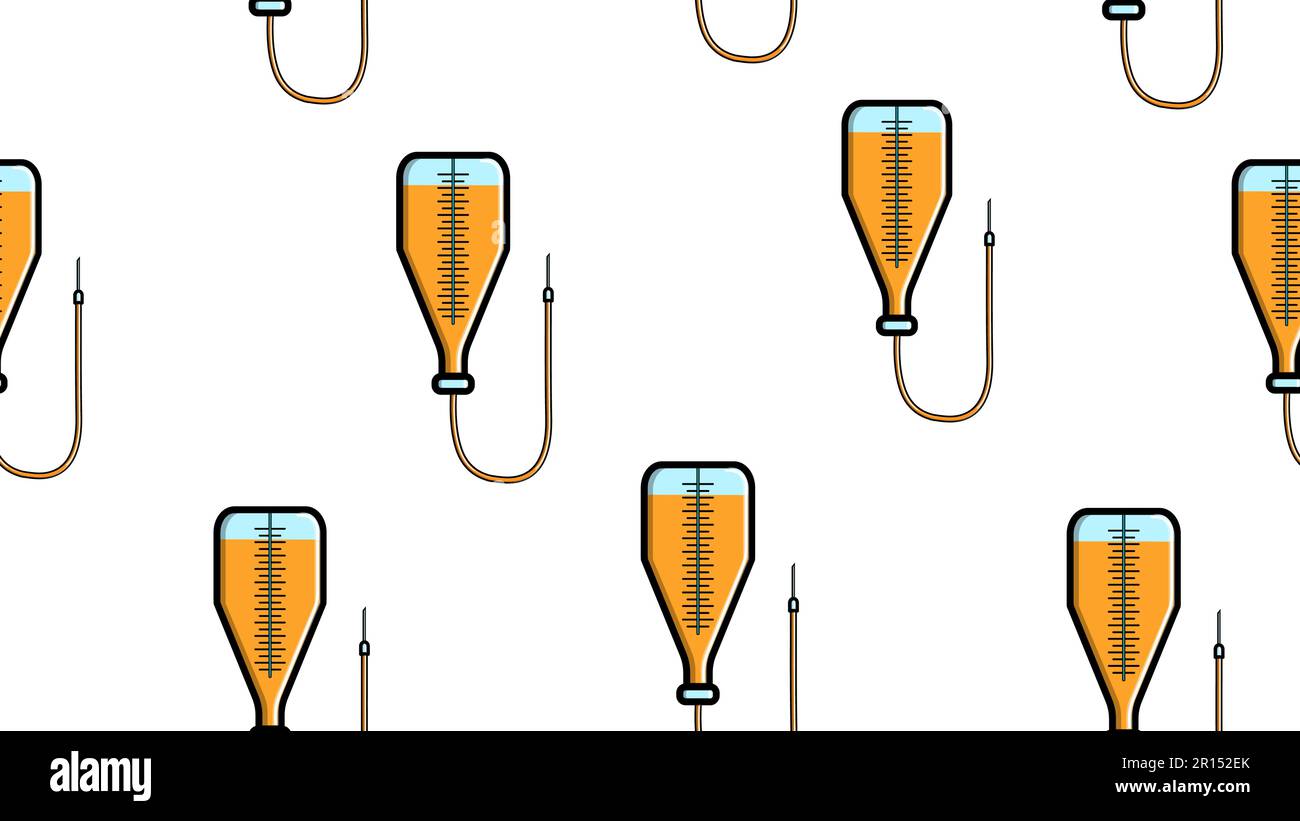 Seamless pattern texture of endless repeating medical yellow droppers ...