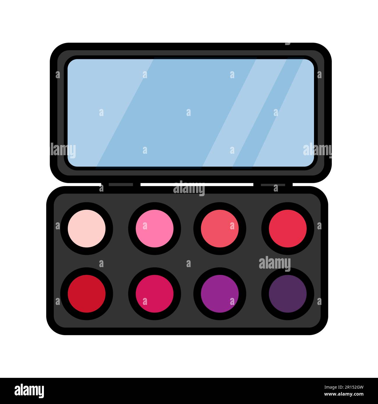 Flat colorfull icon is a simple linear glamorous cosmetics rectangular ...