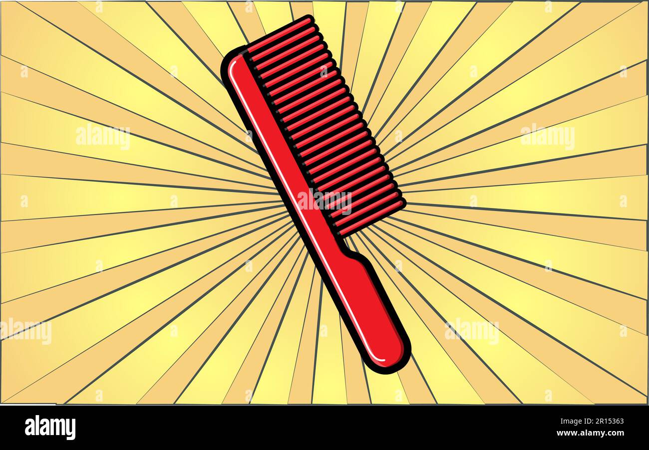 Beauty glamor barber comb for styling hair and beauty on the background ...