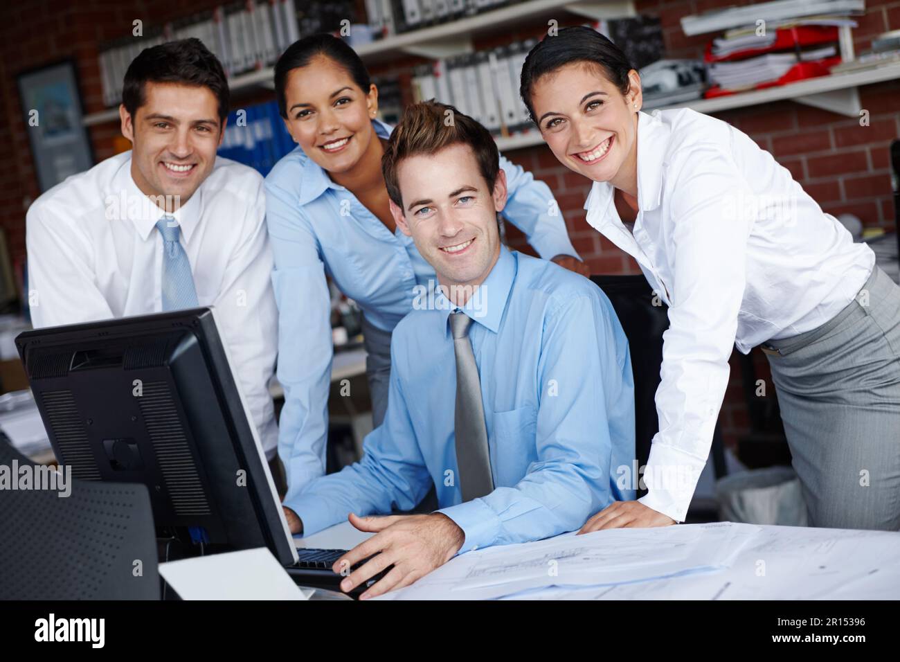 Raising the business game through teamwork. Portrait of an enterprising ...