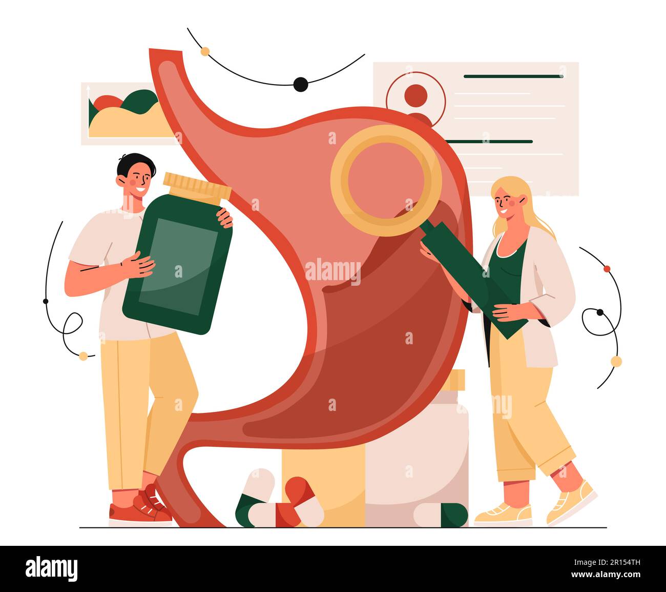 Gastroenterology stomach endoscope anatomy Stock Vector Images - Alamy