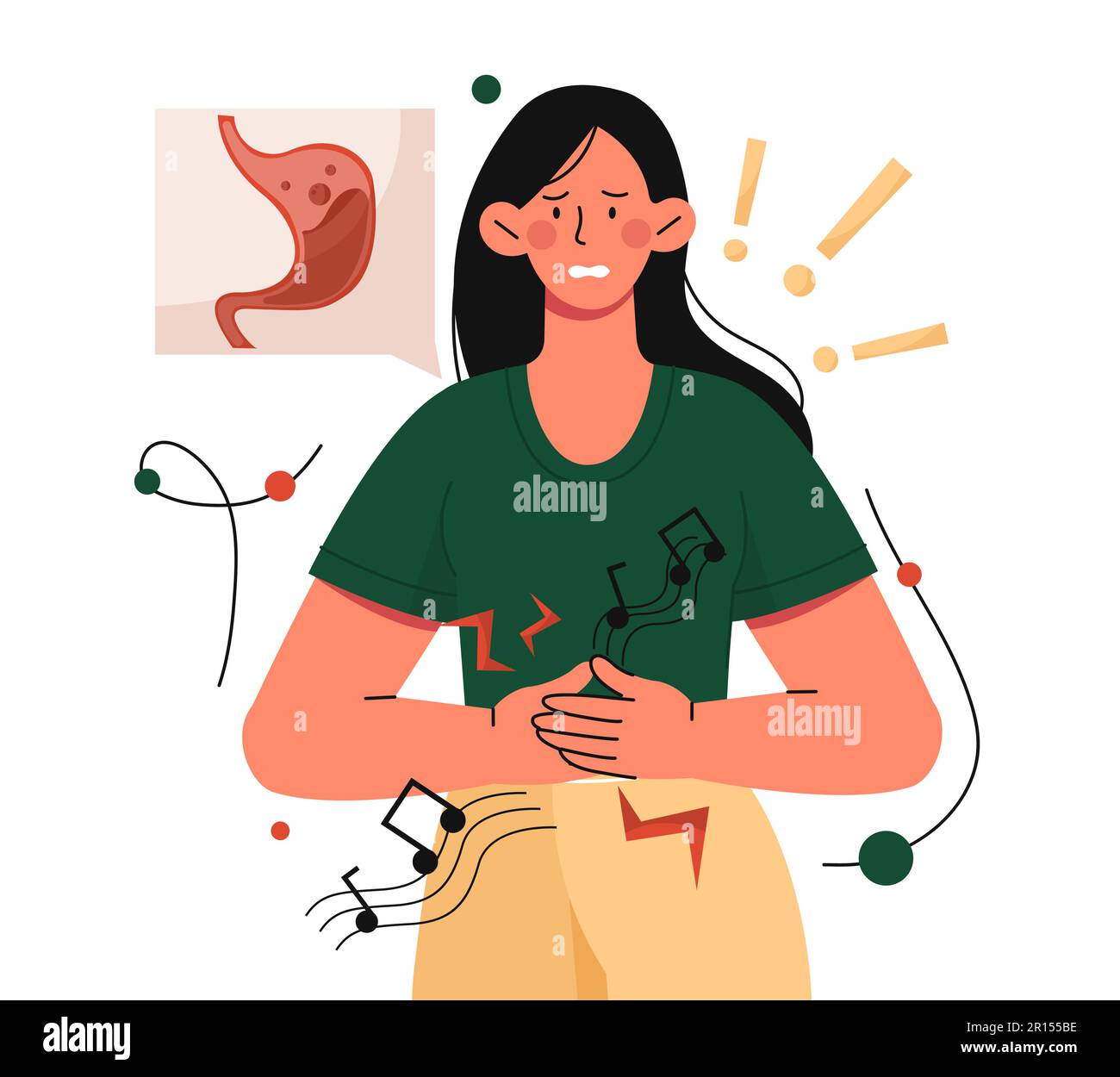 Stomach growling growl Stock Vector Images - Alamy