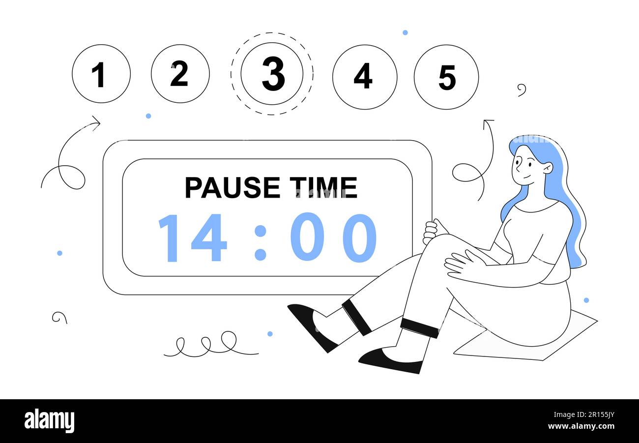 Work pause Stock Vector Images - Alamy