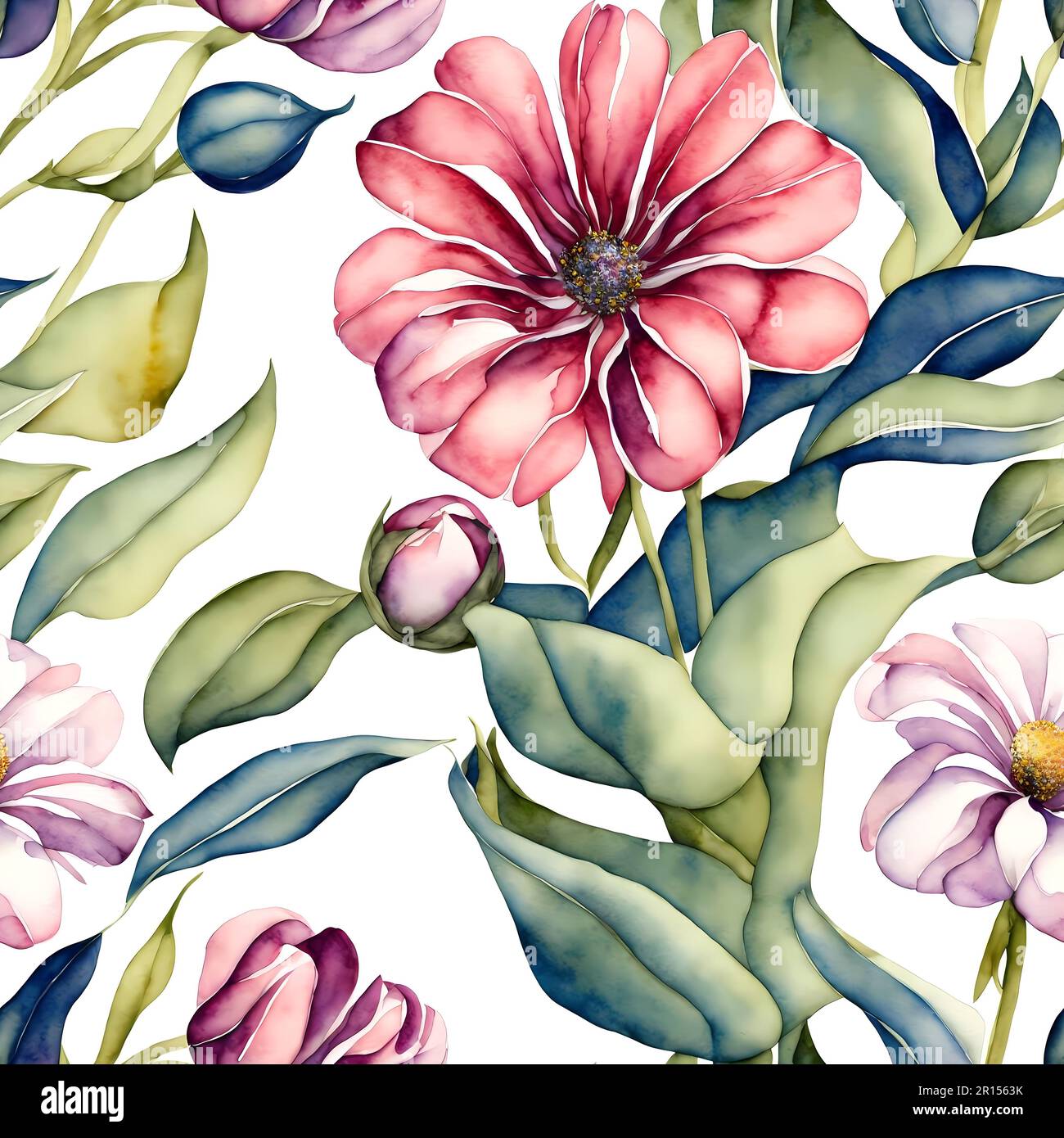 Watercolor flower painting hi-res stock photography and images - Alamy