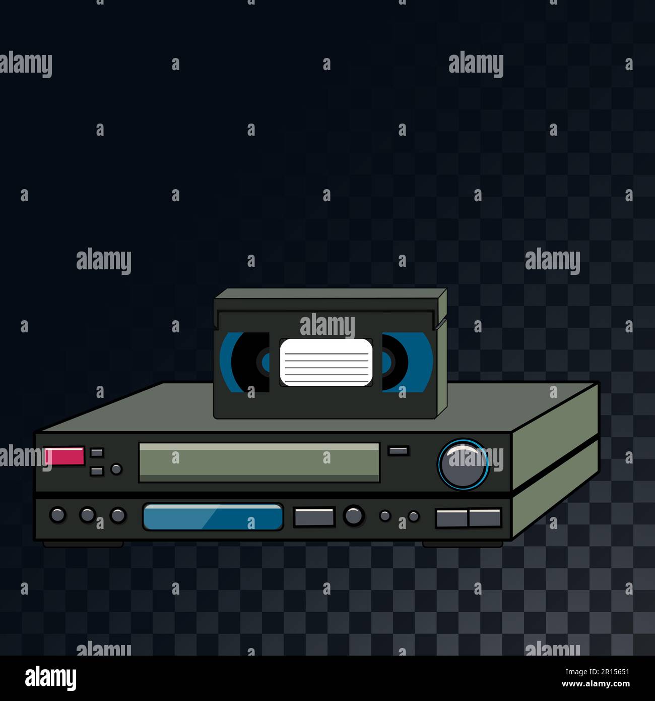 An old retro vintage analog film video cassette and video recorder from ...