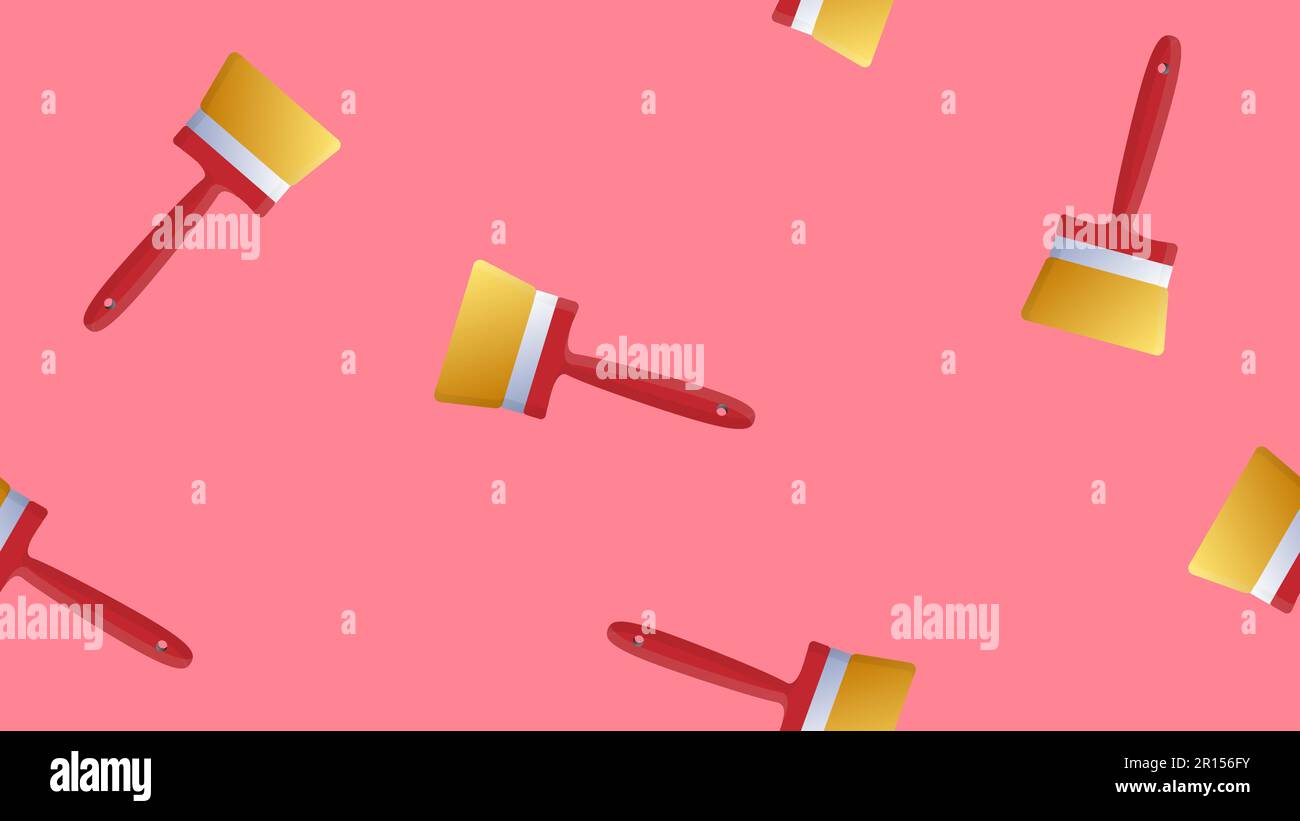 Paint brush sign icon seamless pattern background. Paintbrush vector ...