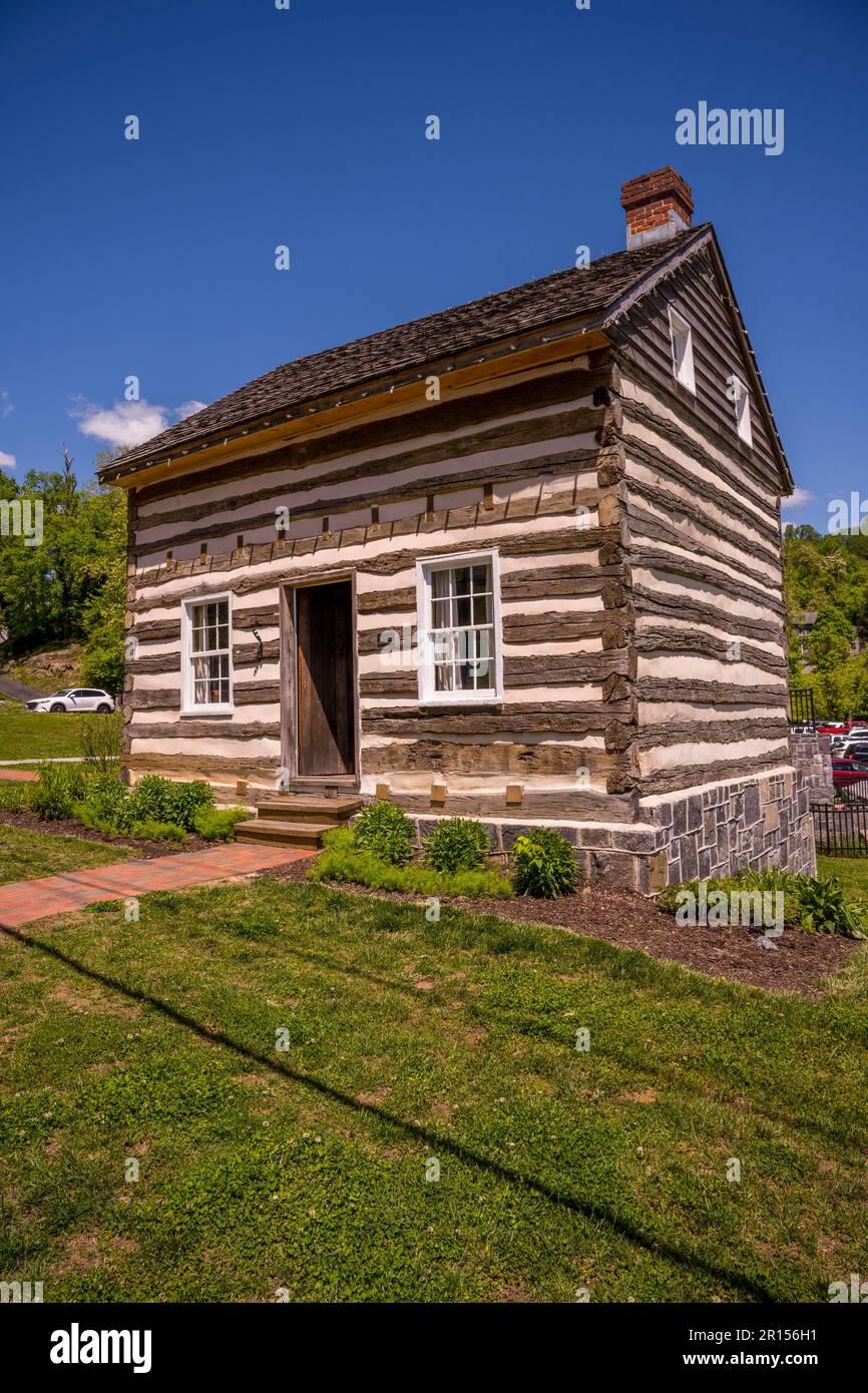The Thomas Isaac log cabin in Ellicott City, a historic town in Howard ...