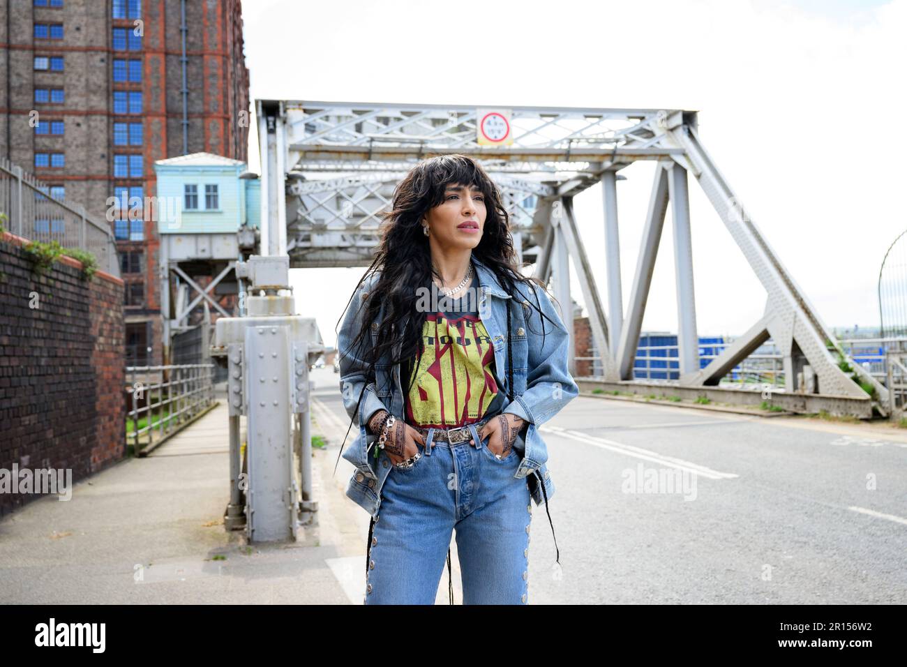 LIVERPOOL 20230511Loreen Talhaoui outside her hotel in Liverpool during ...