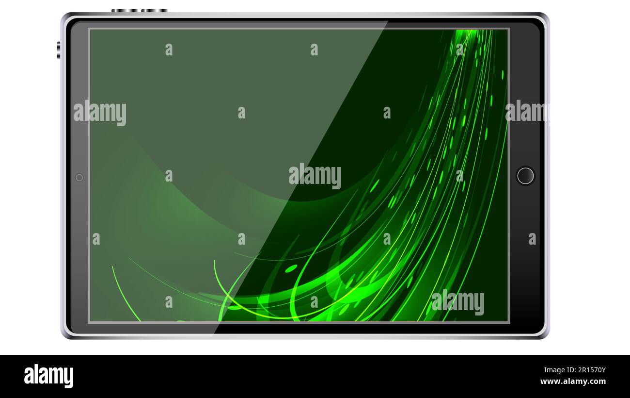 Black smart tablet smartphone with touchscreen, modern realistic mobile ...