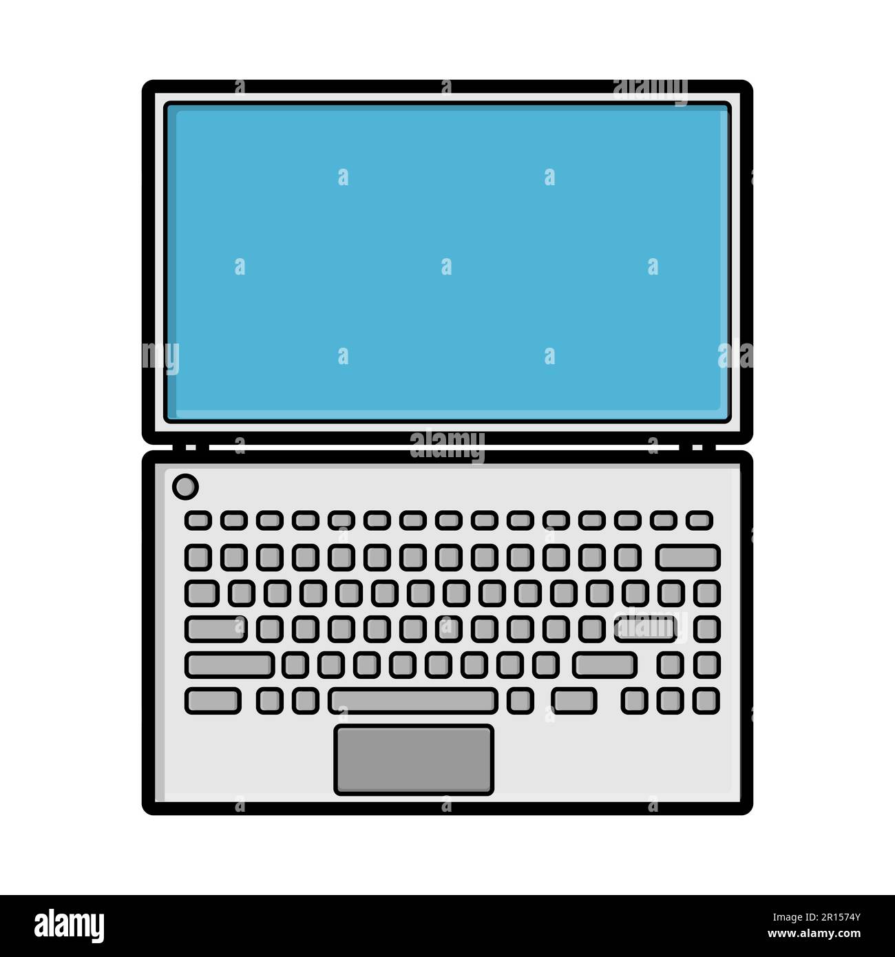 Vector illustration of white flat icon of simple modern digital digital ...