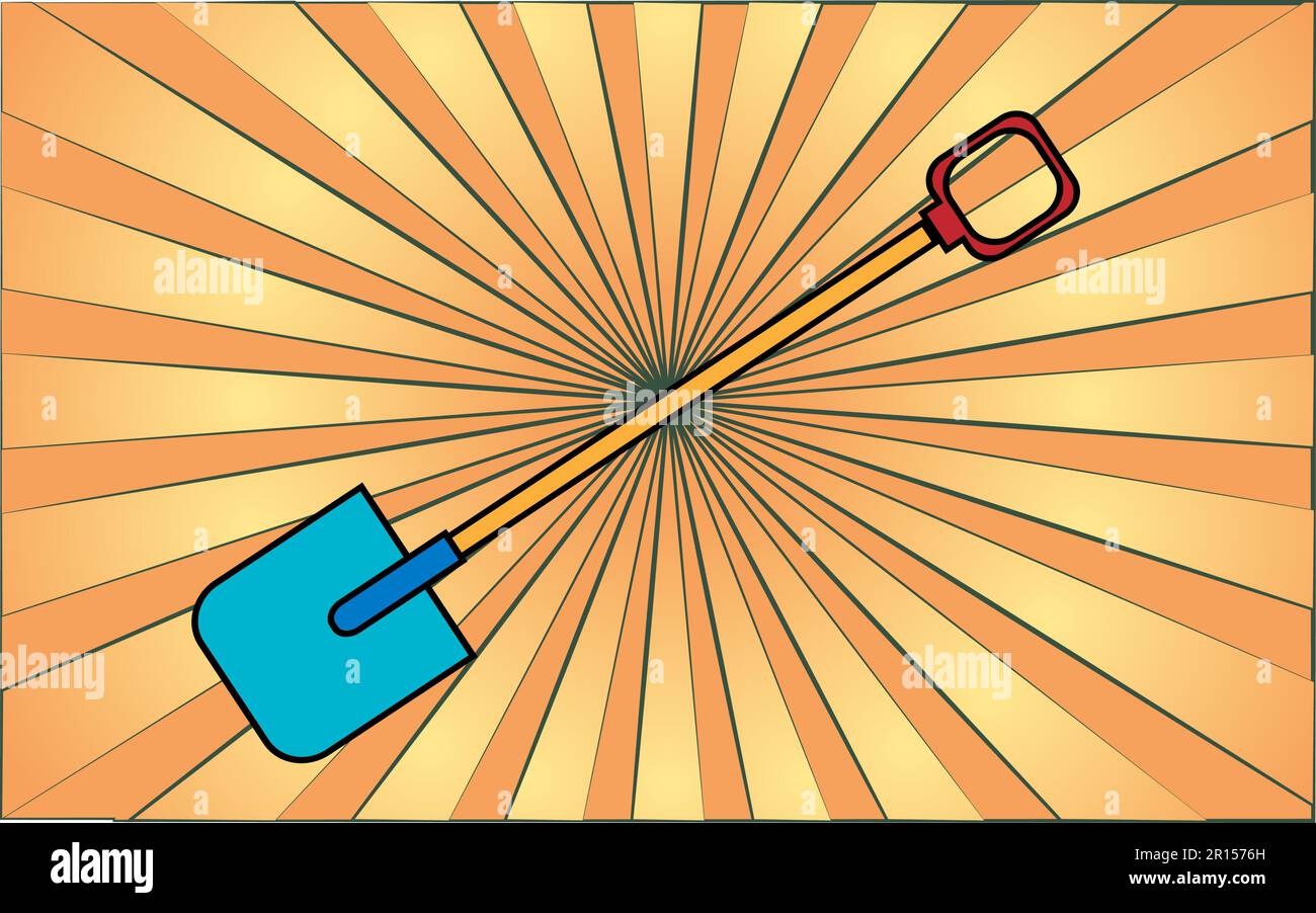 Construction repair garden tool shovel for digging the earth against a ...