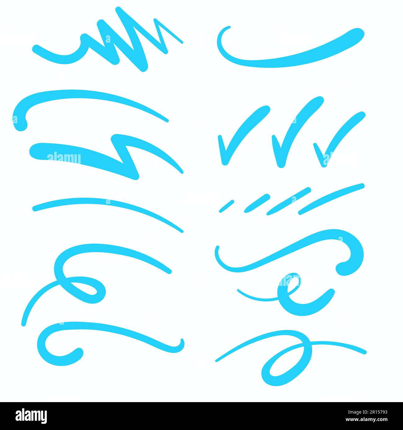 Blue Swirls with Swoosh Vector Accent Line Work Stock Vector Image ...