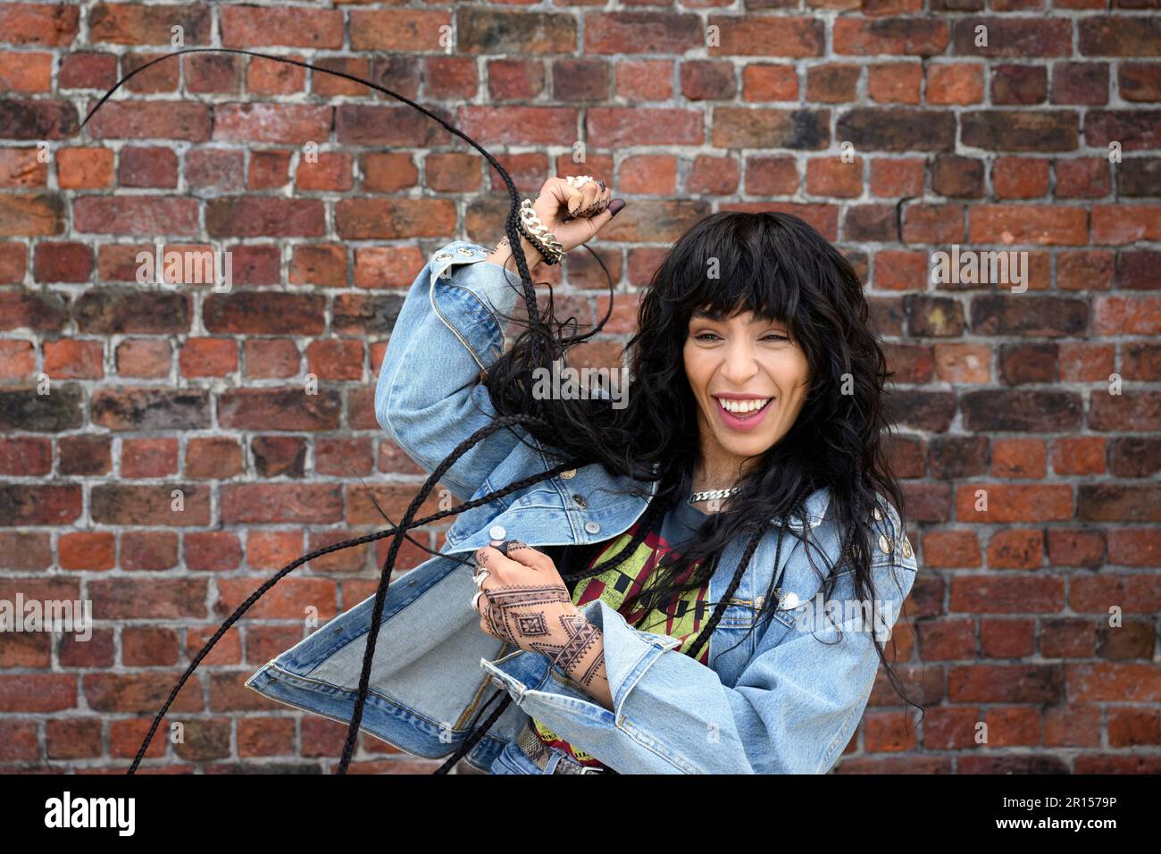 LIVERPOOL 20230511Loreen Talhaoui outside her hotel in Liverpool during ...