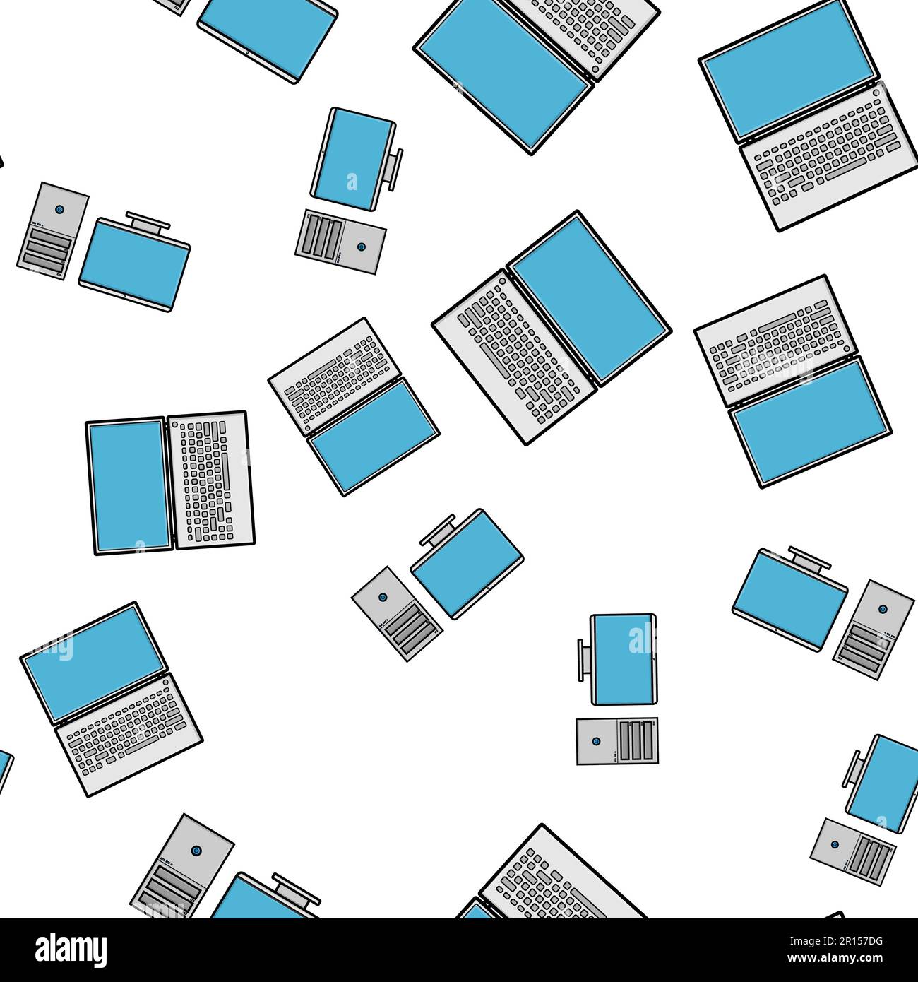 Office computers Stock Vector Images - Alamy
