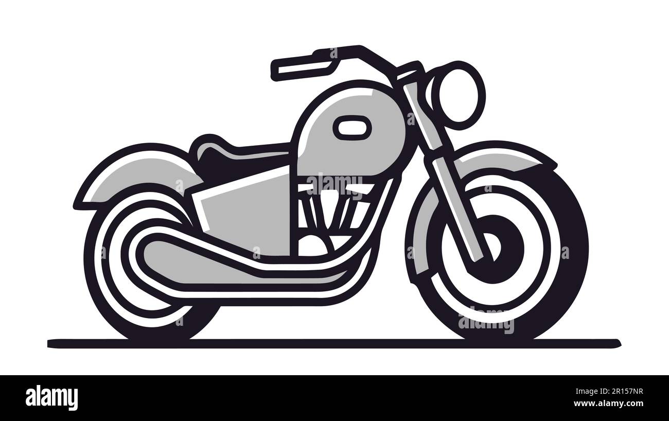 Motorbike logo, icon. Vector illustration isolated on white background ...