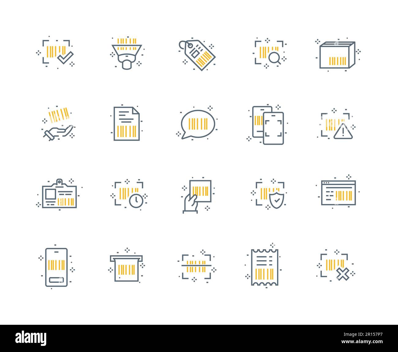 Yellow color qr code Stock Vector Images - Alamy