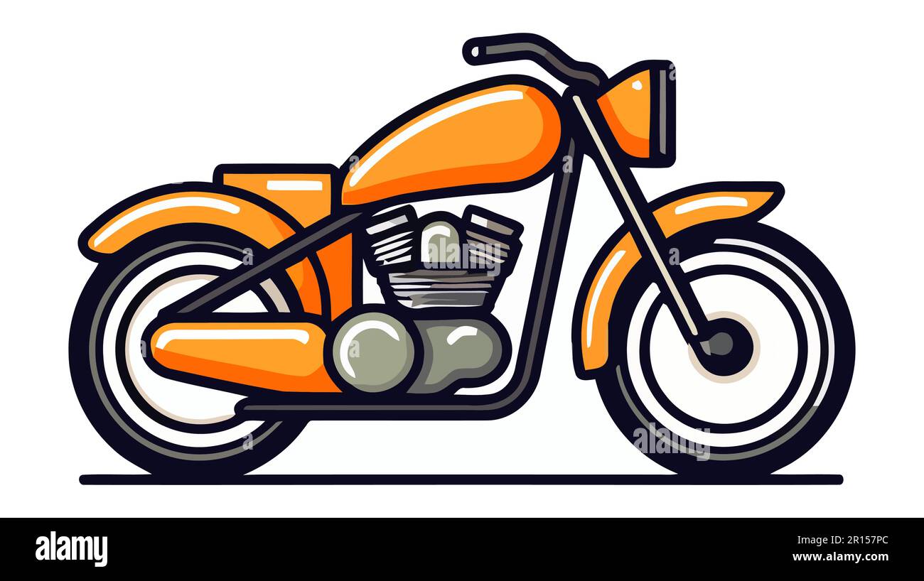 Motorbike logo, icon. Vector illustration isolated on white background ...