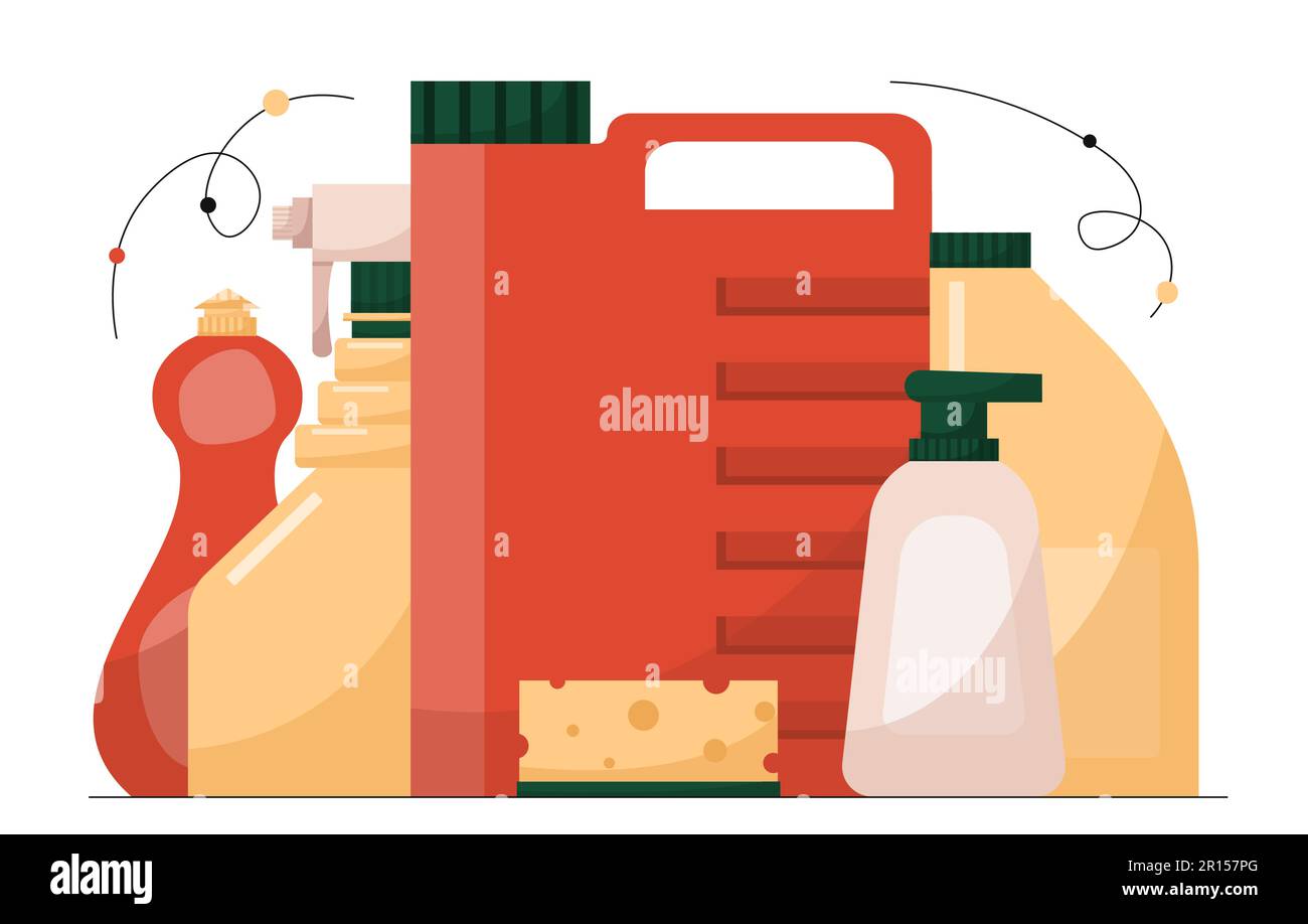 Collection household cleaners Stock Vector Images - Alamy